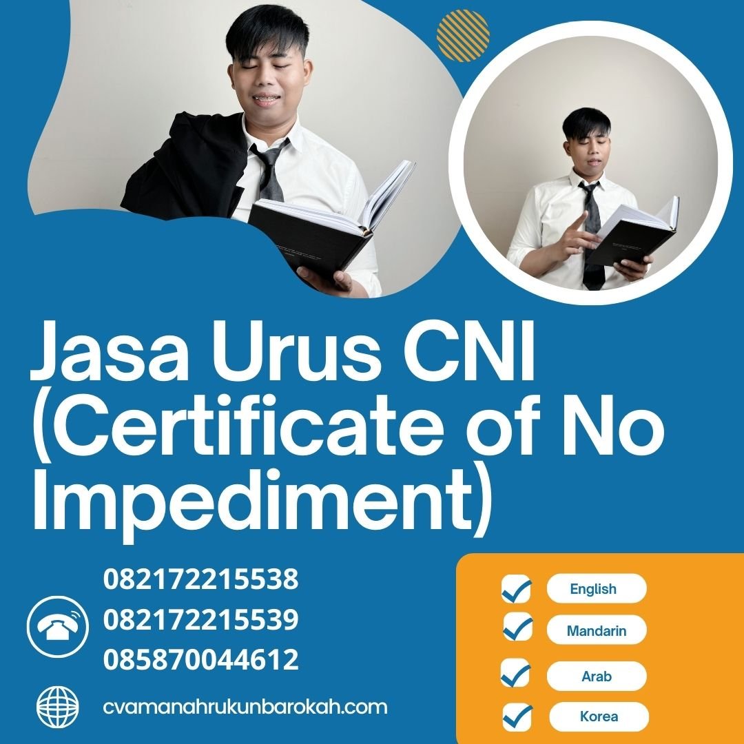 Jasa Urus CNI (Certificate of No Impediment)
