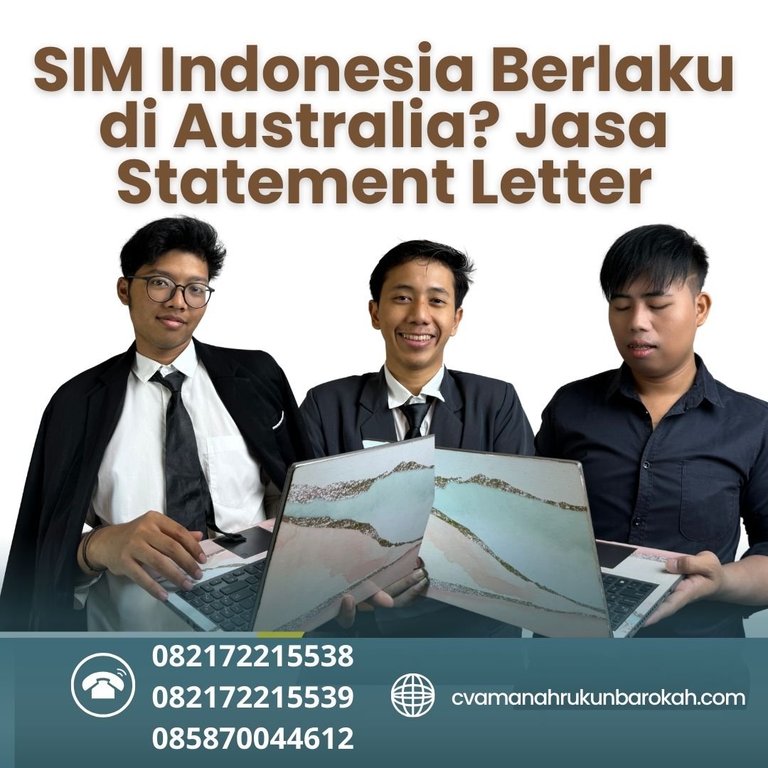 SIM Indonesia Berlaku di Australia? Jasa Statement Letter