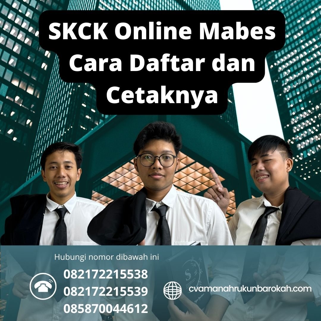 SKCK Online Mabes Cara Daftar dan Cetaknya