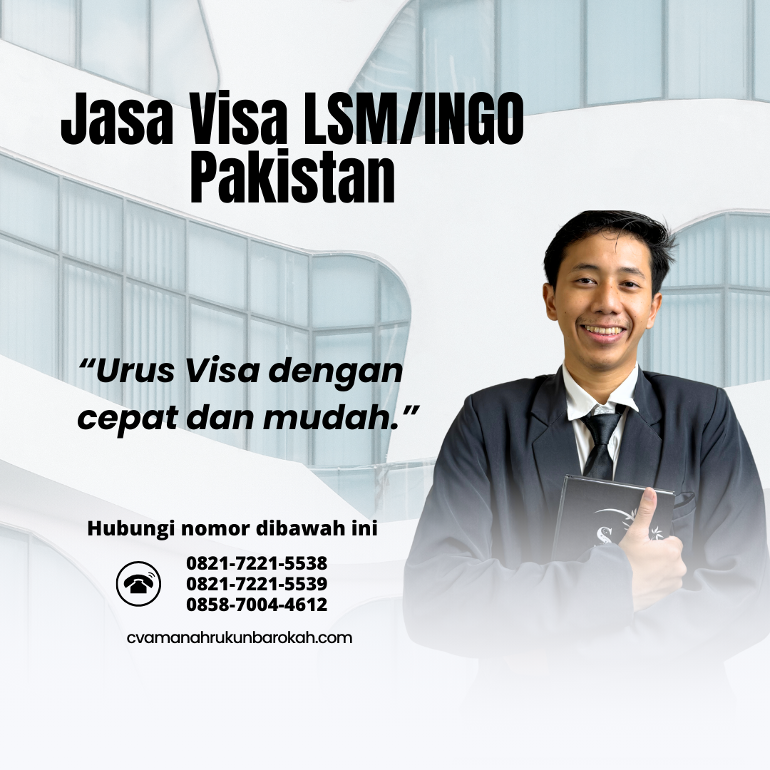 Jasa Visa LSM/INGO Pakistan Terpercaya: 99% Approved