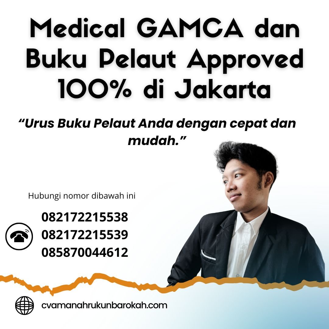 Medical Gamca dan Buku Pelaut Approved 100% di Jakarta